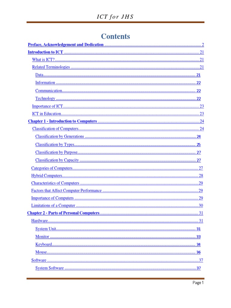 JHS Ict Notes 1 | PDF | Internet Access | Internet