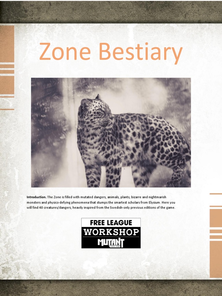 Zone Bestiary | PDF | Infection | Predation