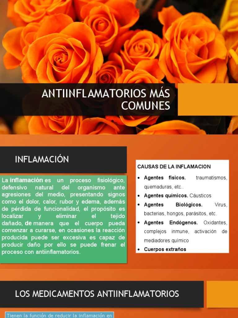 Antiinflamatorios Más Comunes | PDF | Droga anti-inflamatoria libre de ...