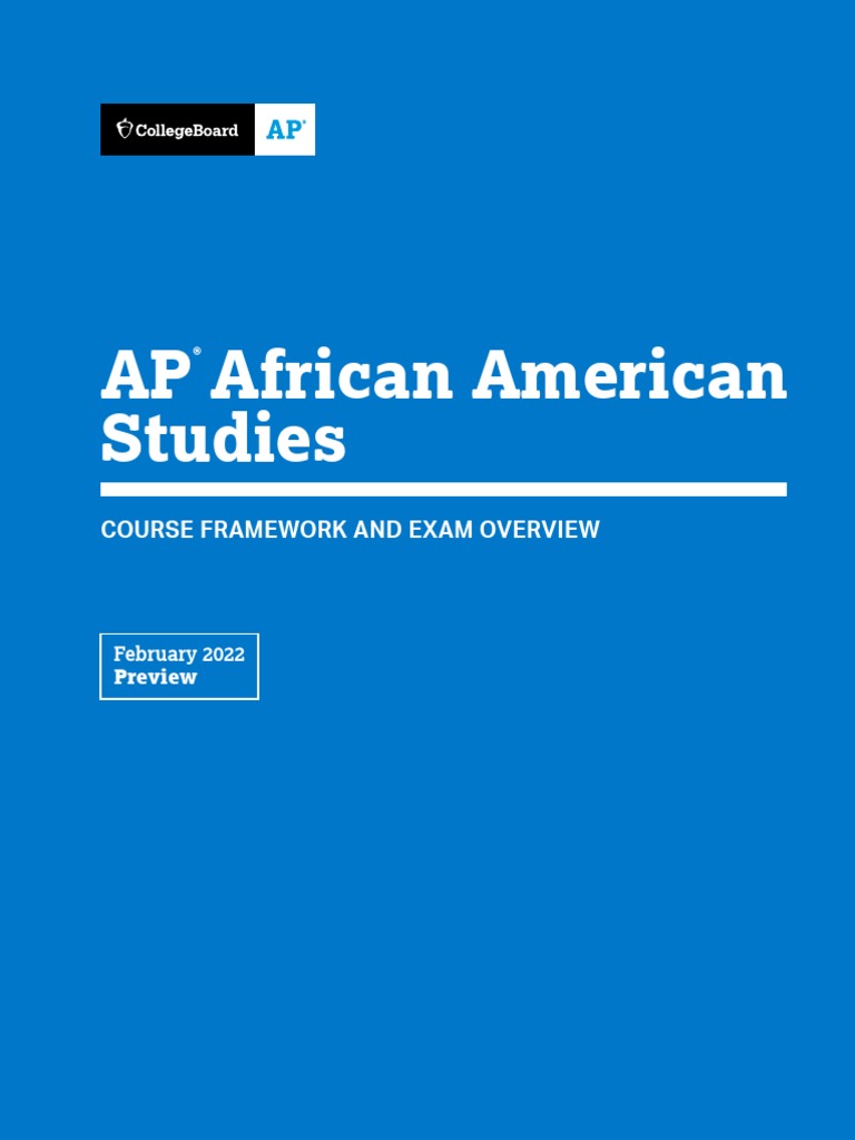 AP AfAm Studies Syllabus | PDF | Advanced Placement | Test (Assessment)
