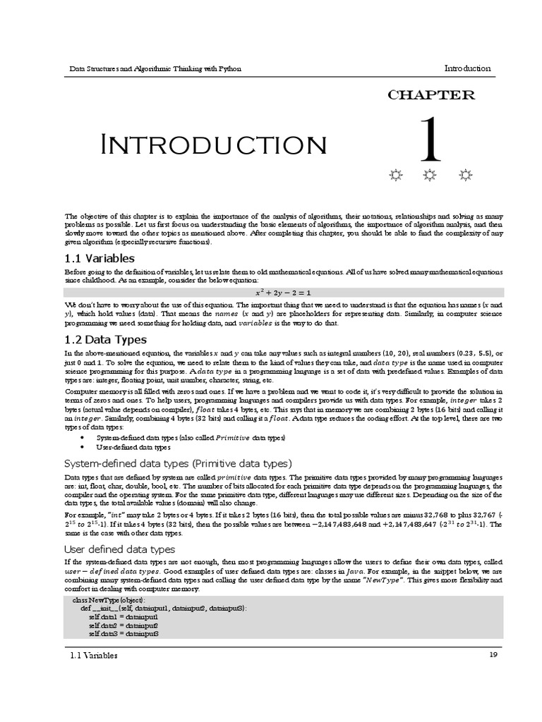 Introduction | PDF | Data Type | Time Complexity