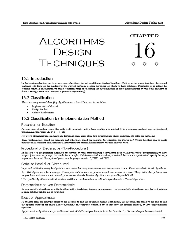 Algorithm Design Techniques | PDF | Linear Programming | Dynamic ... Algorithm Design Techniques | PDF | Linear Programming | Dynamic ...