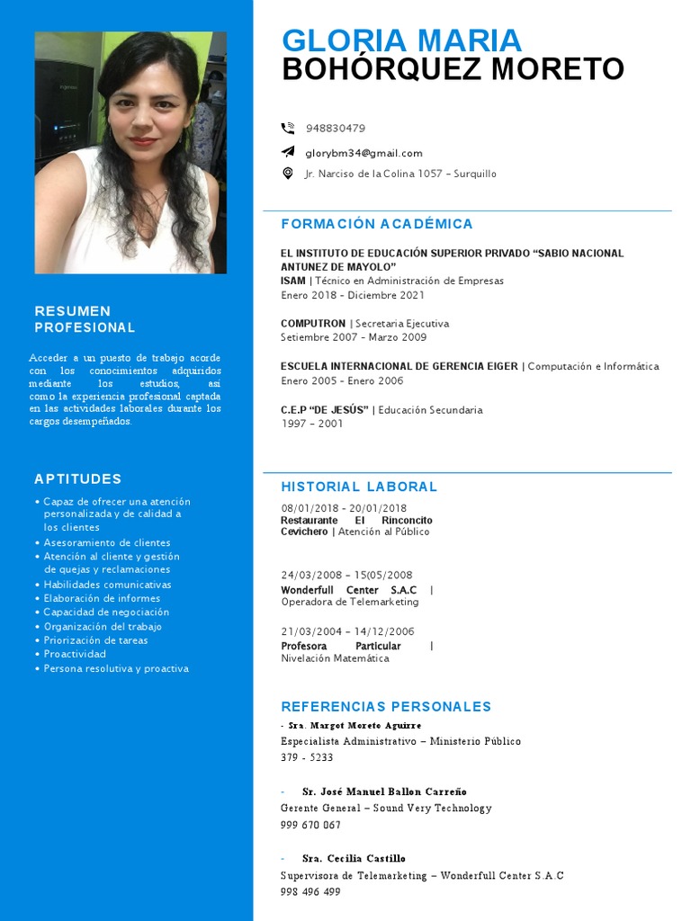 CV Gloria Act | PDF | Informática