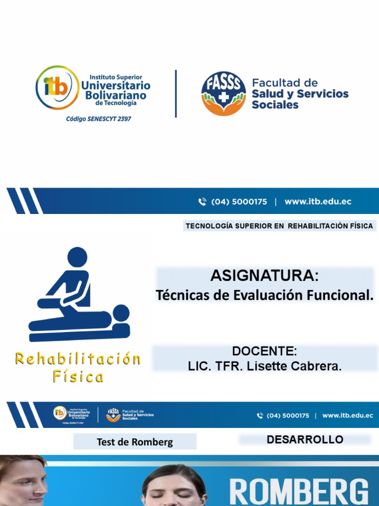 CLASE 3 Test de Romberg | PDF | Parestesia | Sistema nervioso