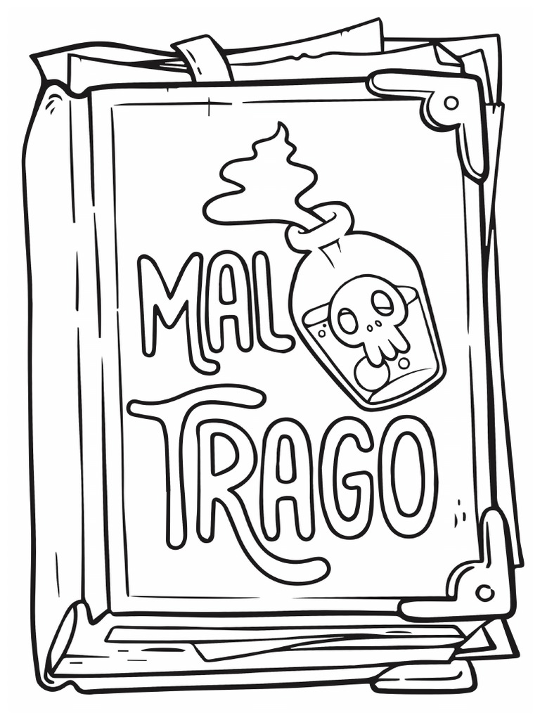 MAL TRAGO. Pasatiempos, Pinta, Recorta y Colorea | PDF