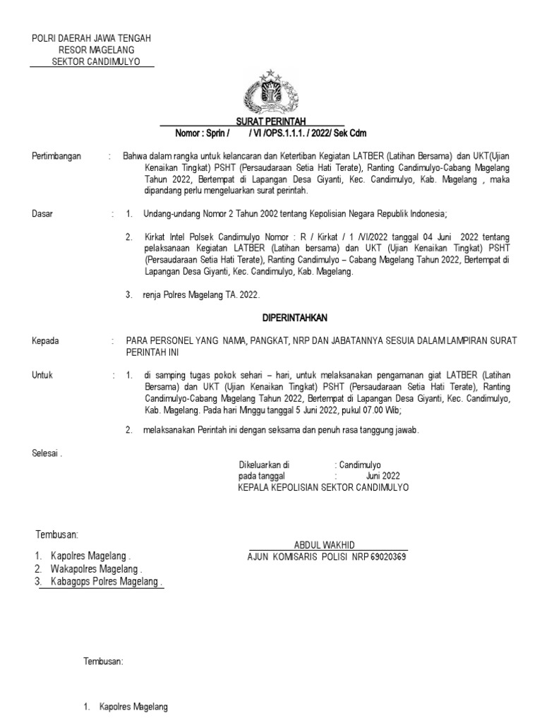 Sprint Giat PSHT | PDF