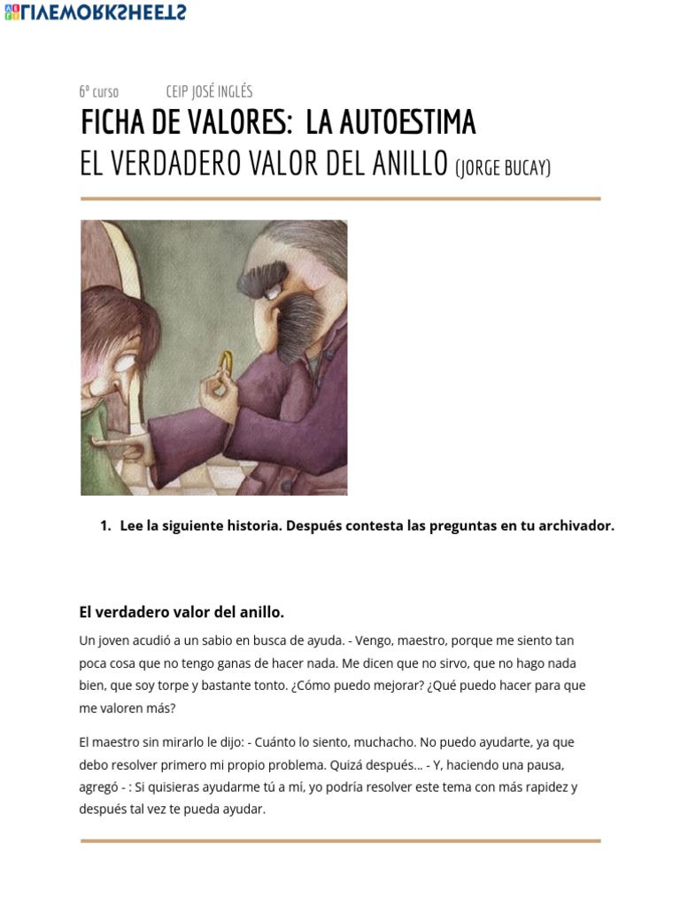 Autoestima Cuento | PDF | Hogar, jardinería y bricolaje