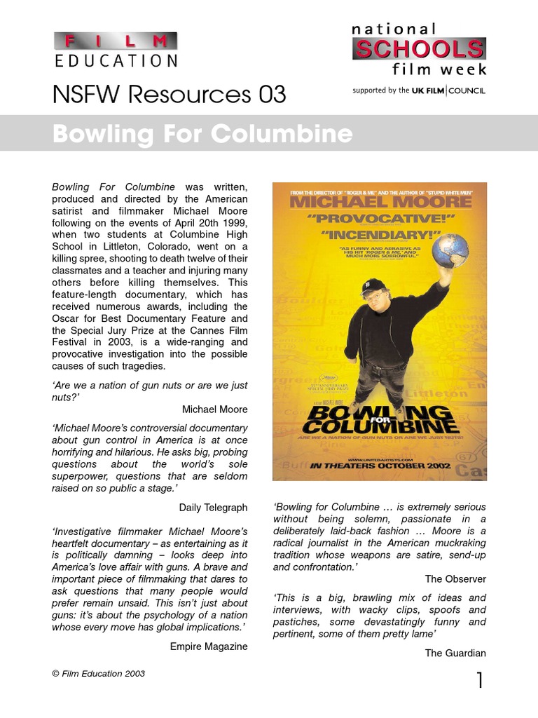 Bowling For Columbine | Download Free PDF | Documentary Film | Filmmaking