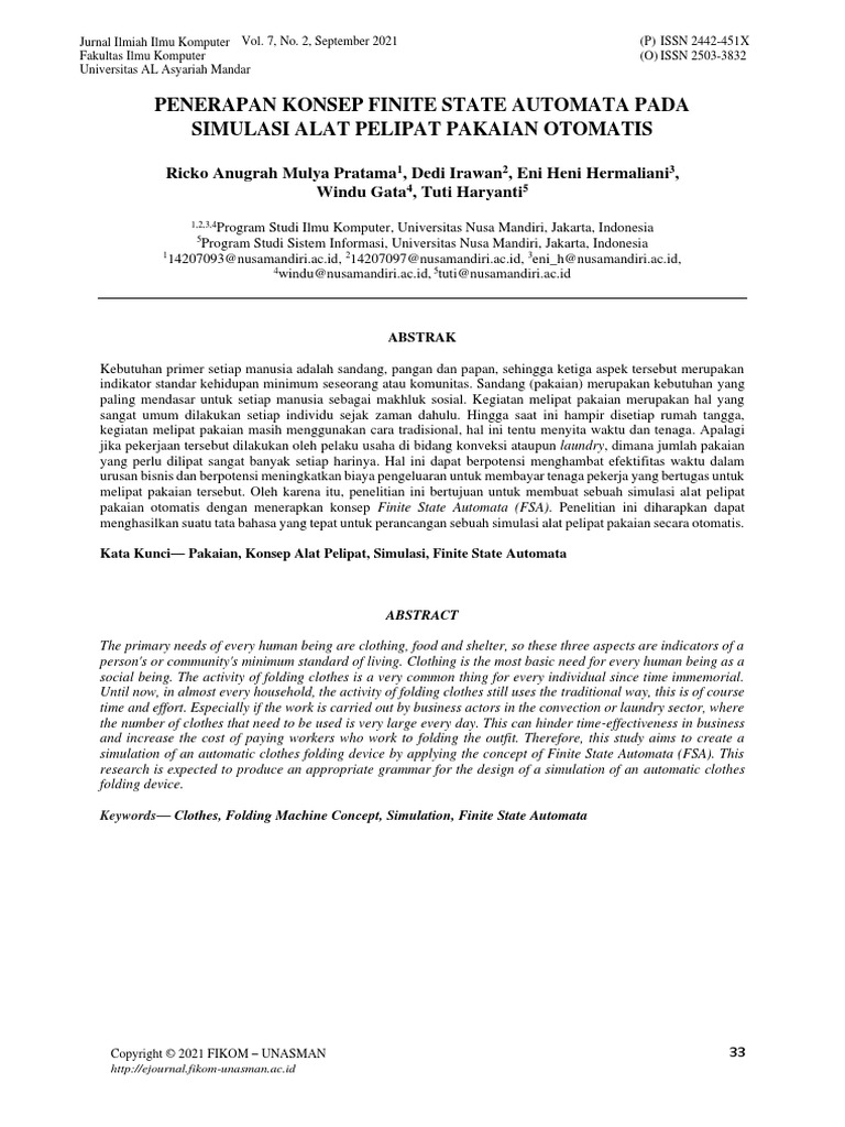 Penerapan Konsep Finite State Automata P Ad102abe Pdf
