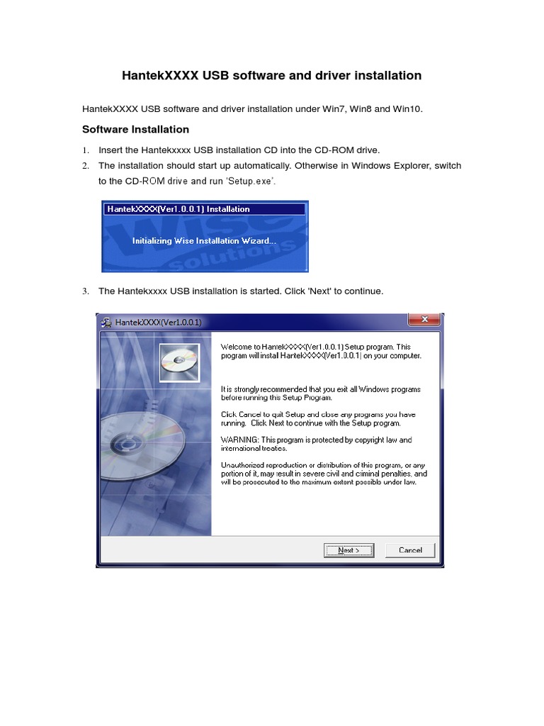 HantekXXXX USB Driver Installation Guide | PDF
