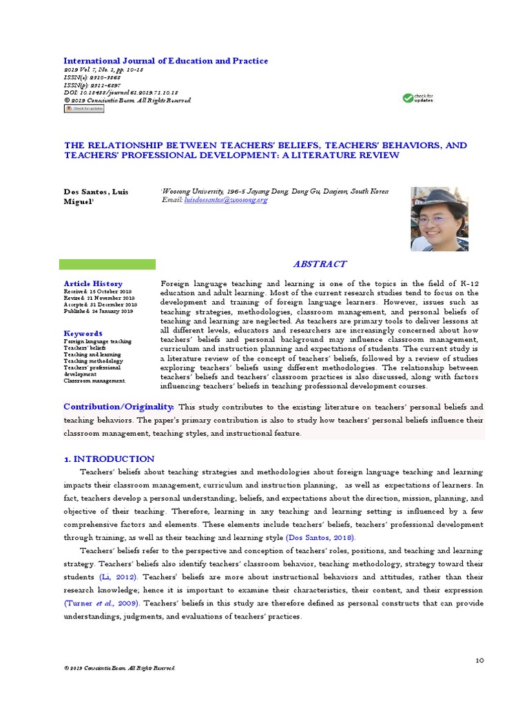 Teachers Beliefs and Cog Devt | PDF | Teaching Method | Teachers