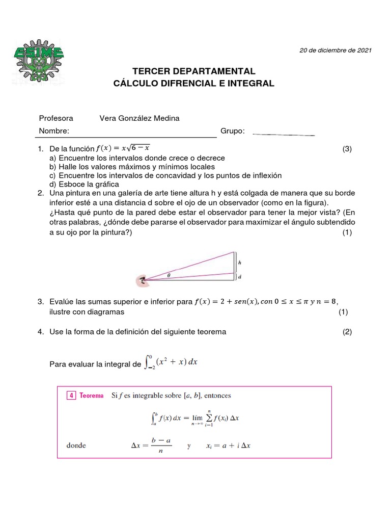 Ex 3 Calculo | PDF