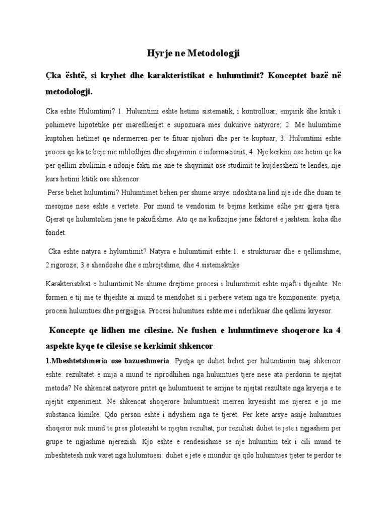 Hyrje Ne Metodologji Teste | PDF