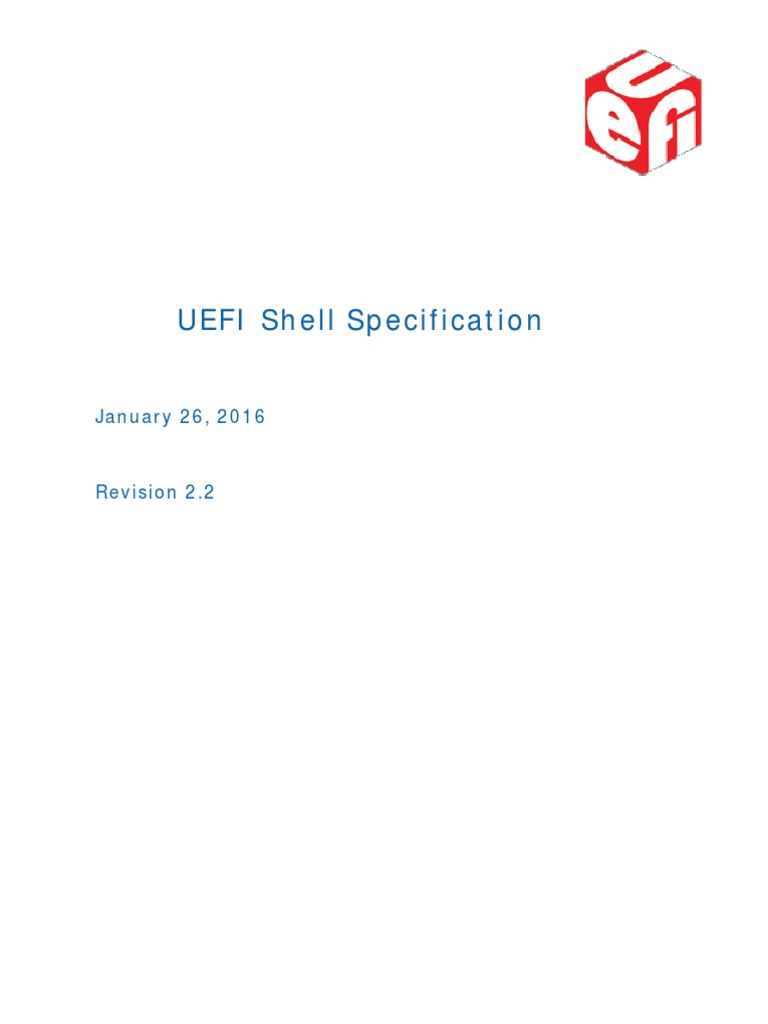UEFI Shell 2 2 | PDF | Computer File | Command Line Interface