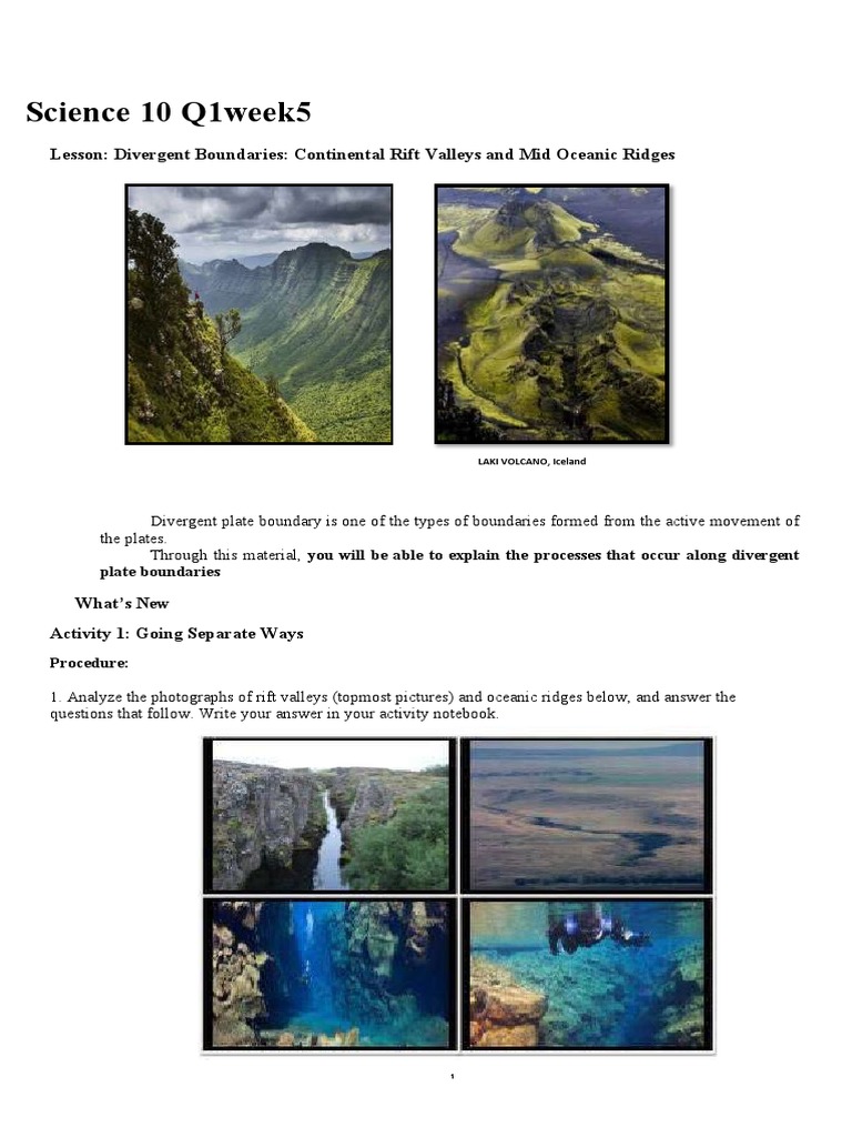 Understanding Divergent Plate Boundaries | PDF | Plate Tectonics ...