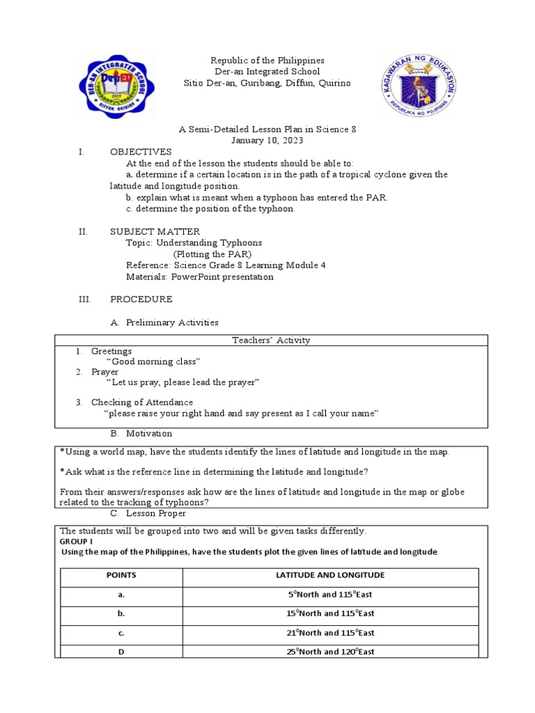 Tracking Typhoons Through Latitude and Longitude: A Lesson Plan on Understanding Tropical ...