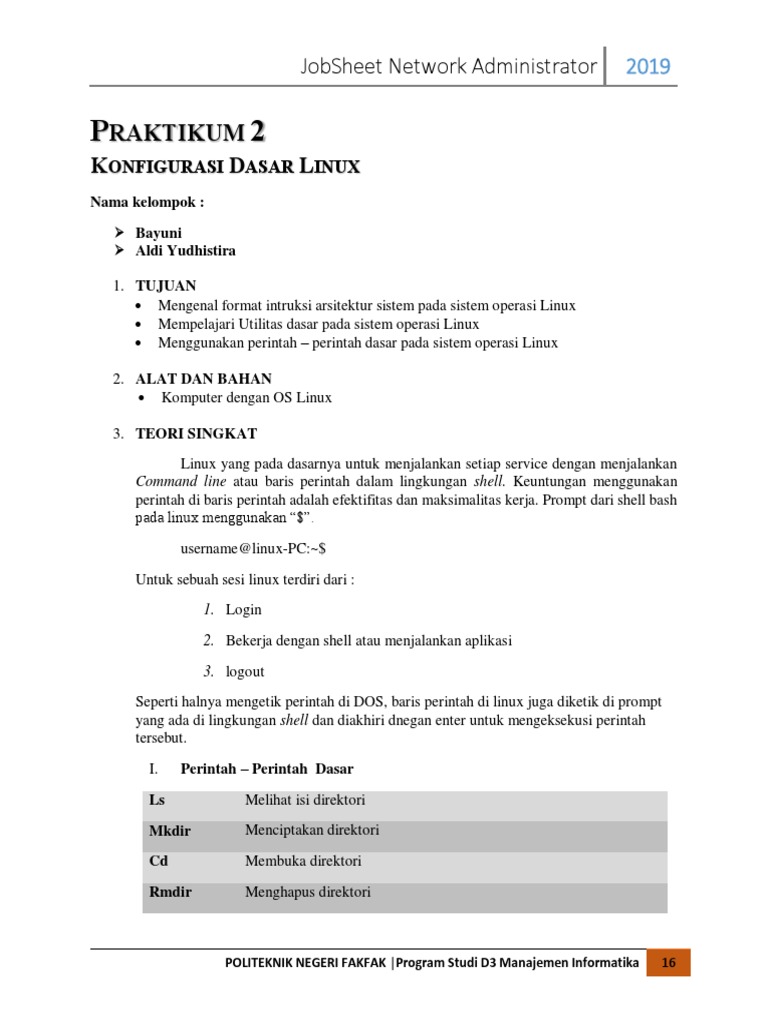 Dasar-Dasar Linux Command Line | PDF | Teknologi & Rekayasa