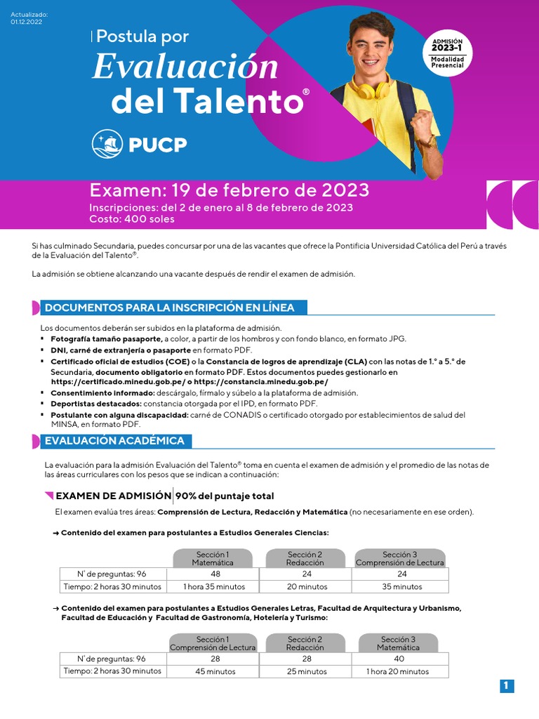 Evaluacion Del Talento 2023 1 | PDF | Prueba (evaluación)