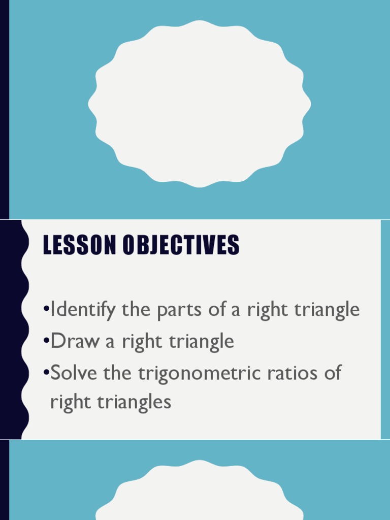 Lesson 4.1 - Parts of A Right Triangle | PDF | Trigonometric Functions ...