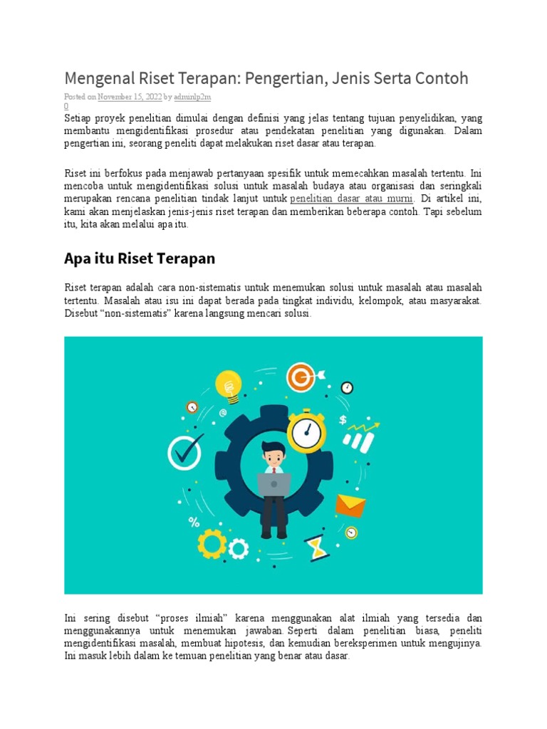 Mengenal Riset Terapan | PDF | Karier & Perkembangan