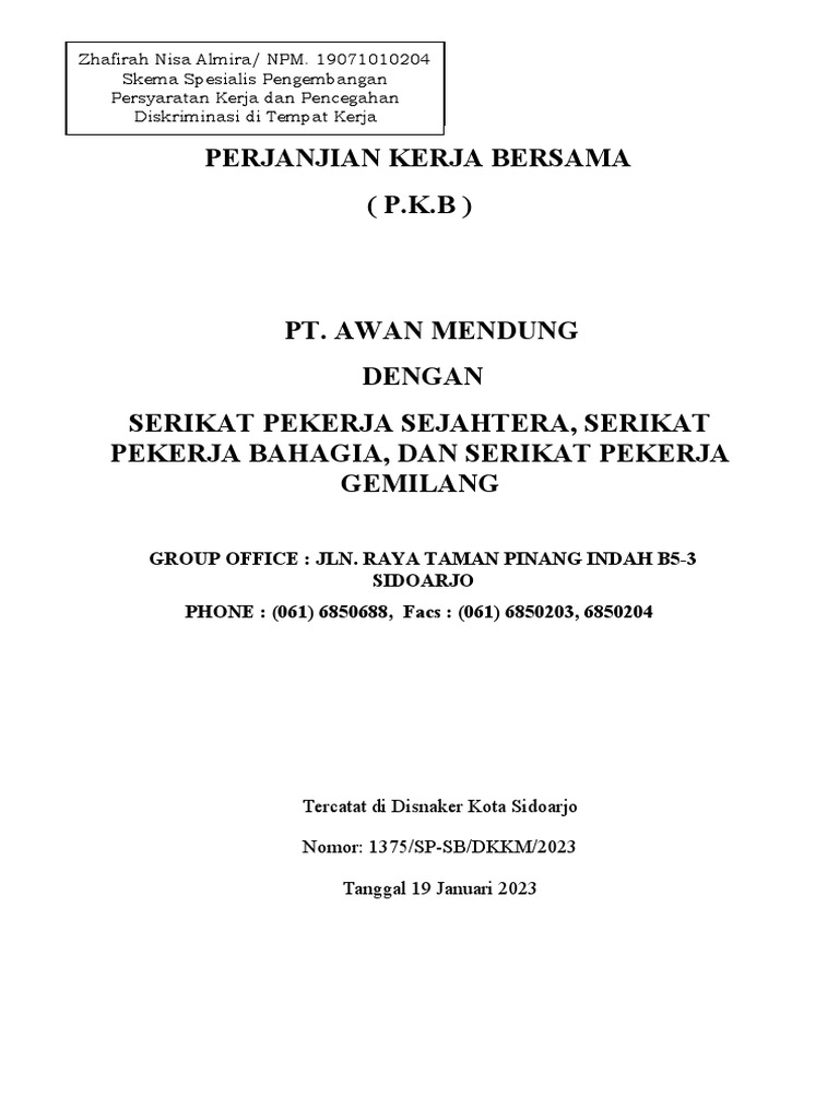Draft PKB Kosong | PDF | Bisnis | Teknologi & Rekayasa