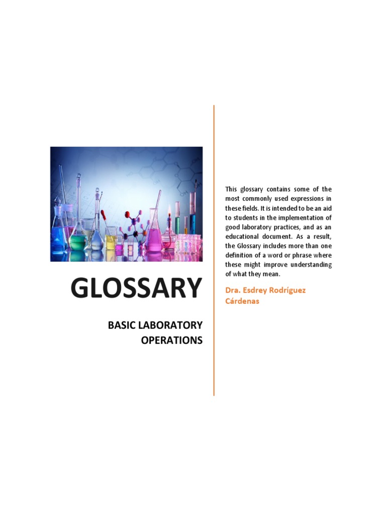 Glossary Basic Laboratory Operations | PDF | Mole (Unit) | Solubility Glossary Basic Laboratory Operations | PDF | Mole (Unit) | Solubility