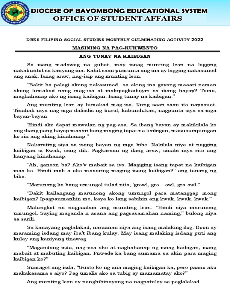 Masining Na Pagkukwento | PDF