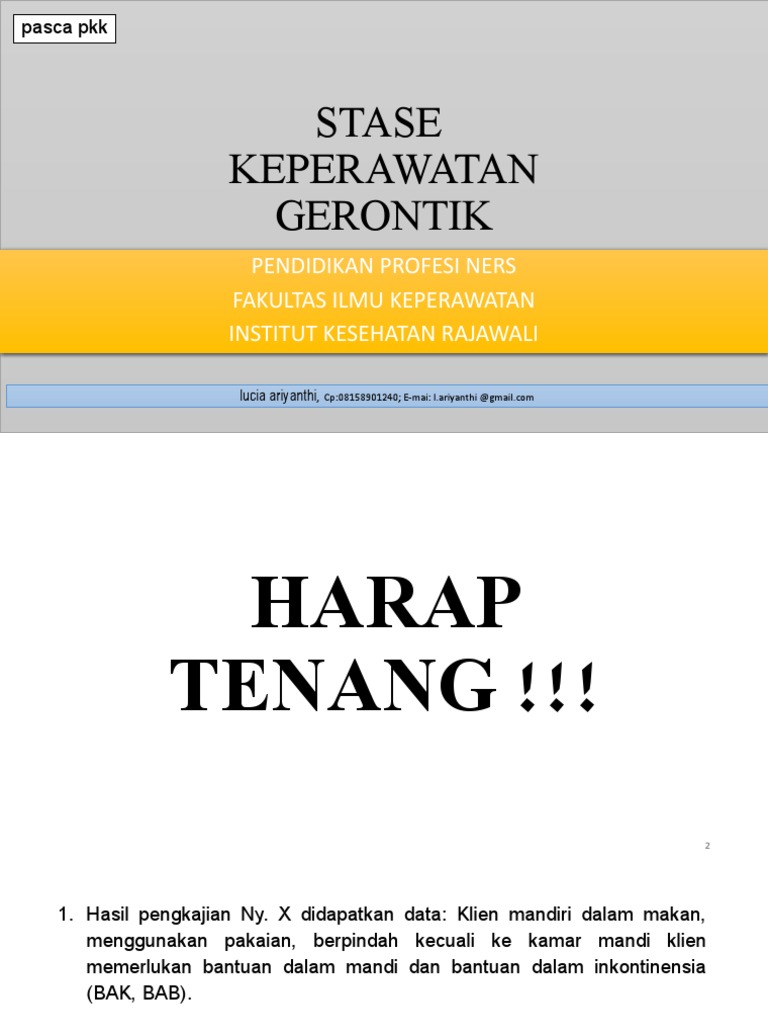 1a. Pasca PKK Stase Gerontik | PDF