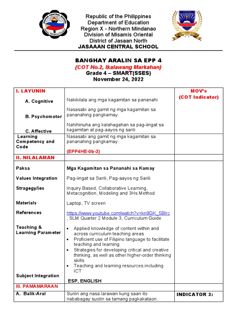 Kagamitan NG Pananahi - FINAL | PDF | Learning | Educational Technology