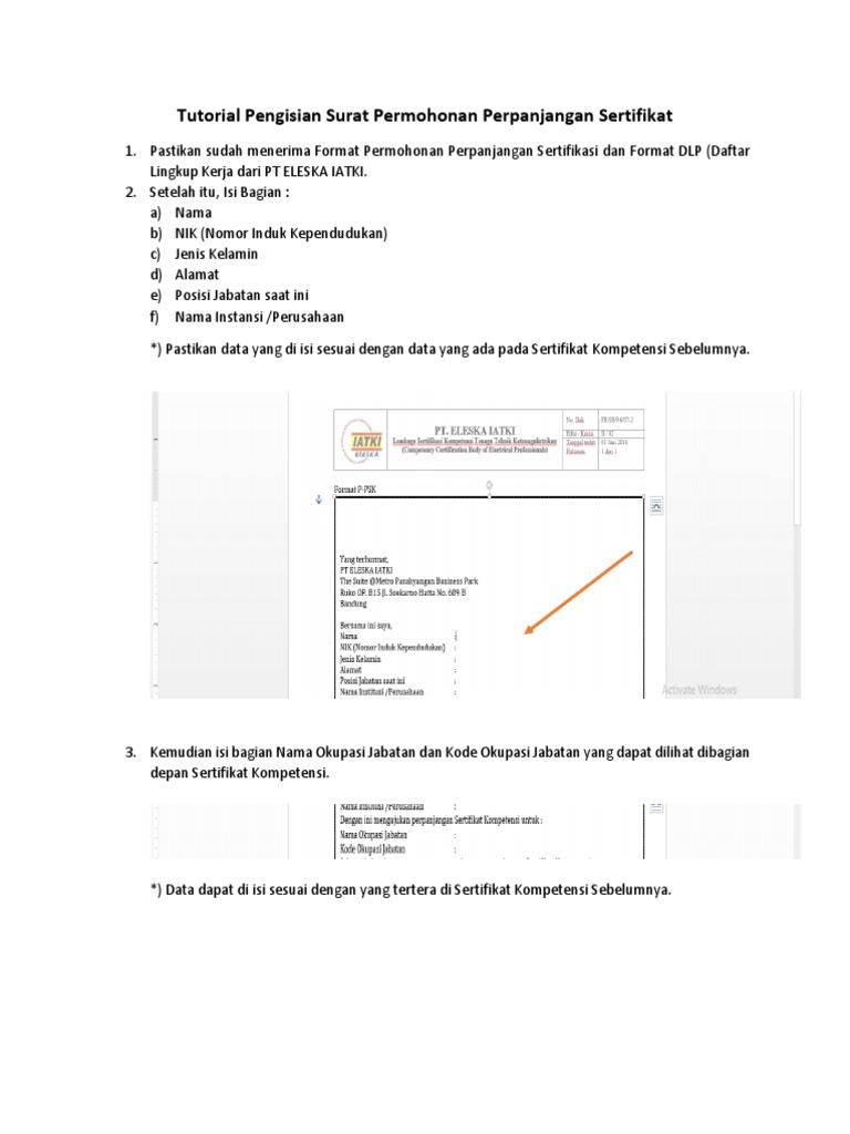Tutorial Surat Permohonan Perpanjangan Dan DLP | PDF