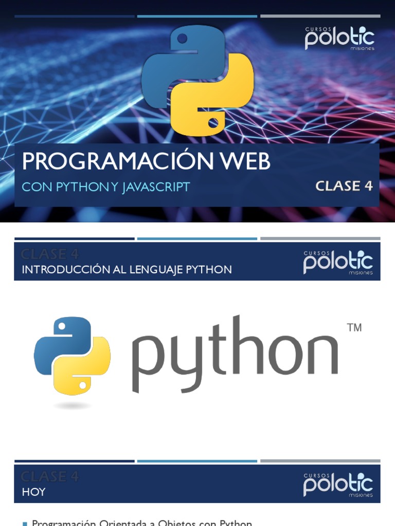 Python y JS - 04 | PDF | Objeto (informática) | Python (lenguaje de ...