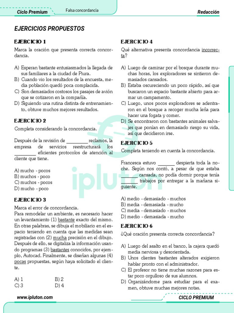 Ejercicios de Redaccion | PDF