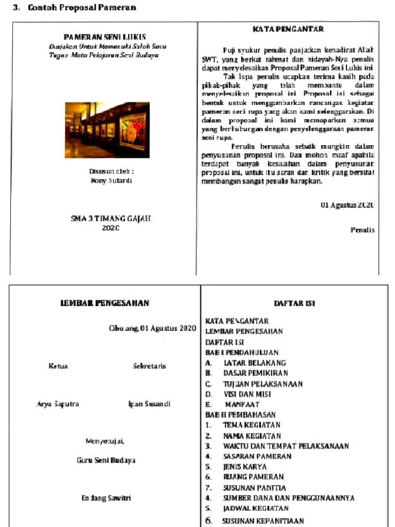 Proposal Pameran Sekolah | PDF