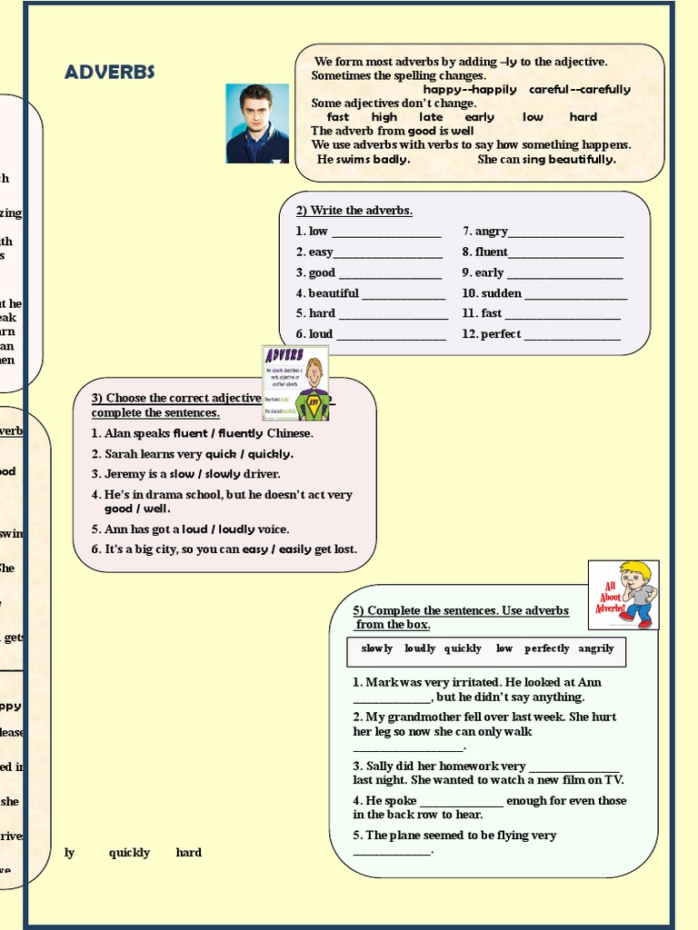 Adverbs Grammar Drills Grammar Guides Oneonone Activities - 103015 ...