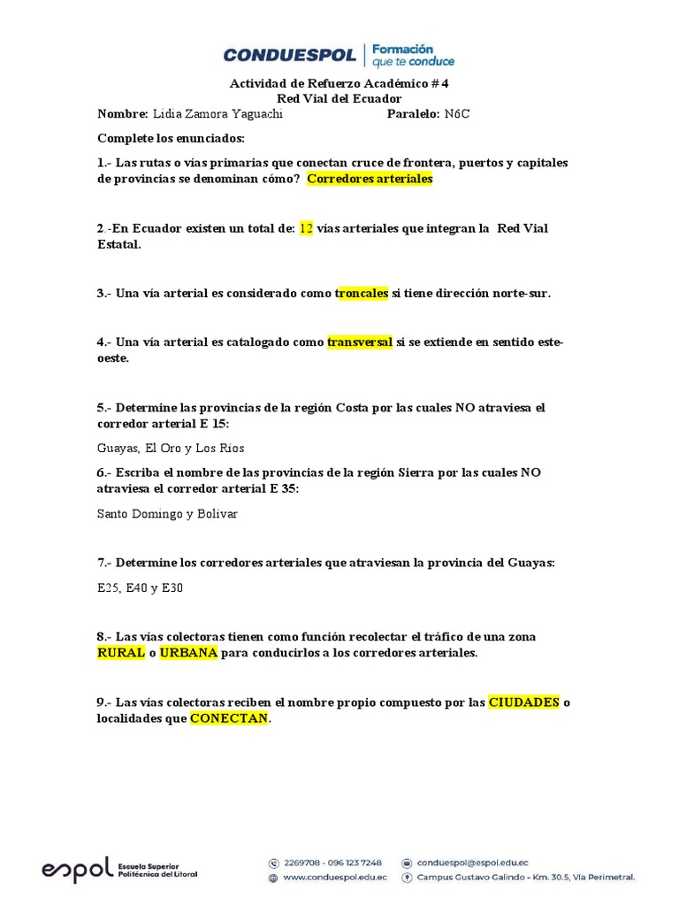 Actividad de Refuerzo Académico # 4 | PDF