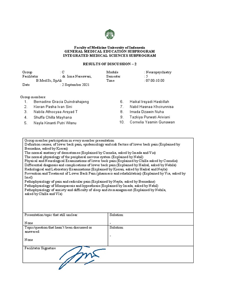 Discussion Report Form 2 - Group C - PBL 1 | PDF | Health Care | Health ...