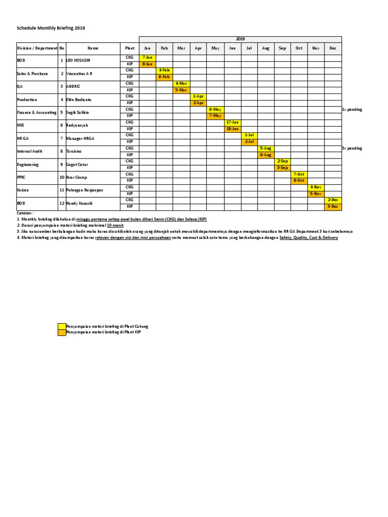 Schedule Monthly Briefing | PDF