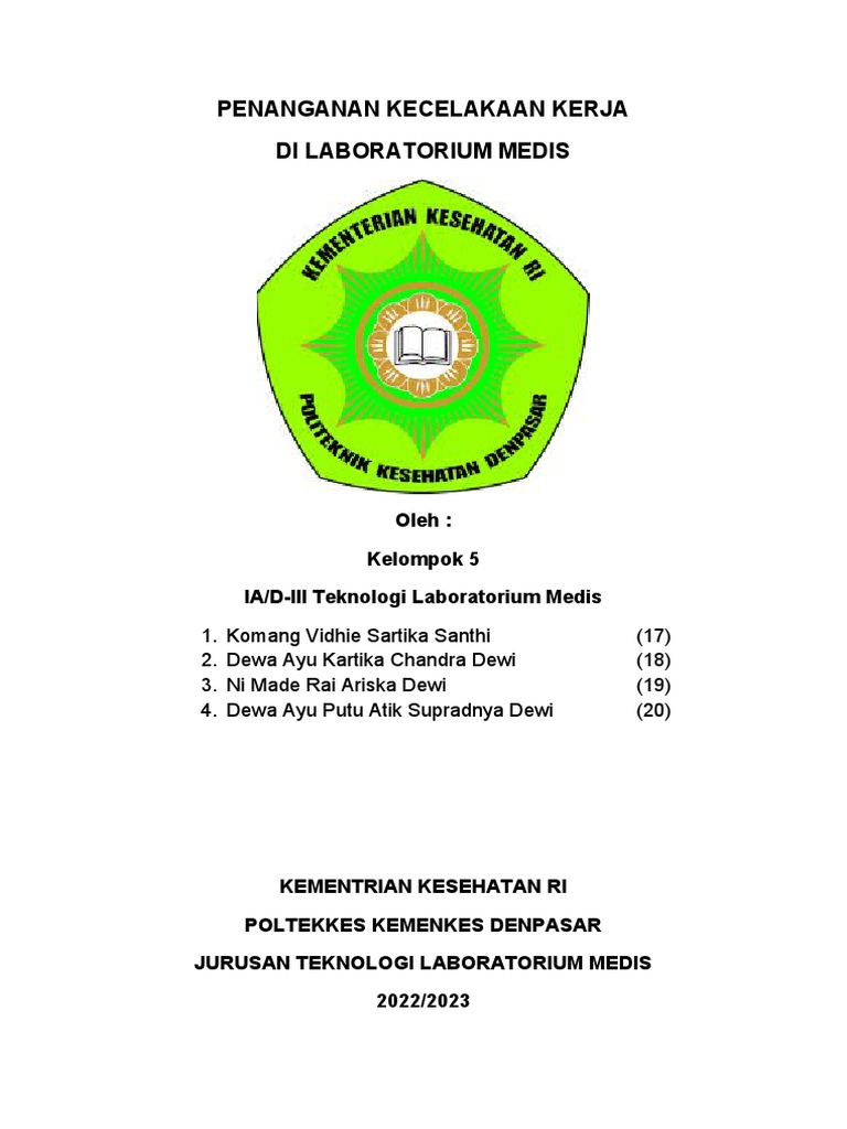 Penanganan Kecelakaan Kerja Di Laboratorium Medis | PDF