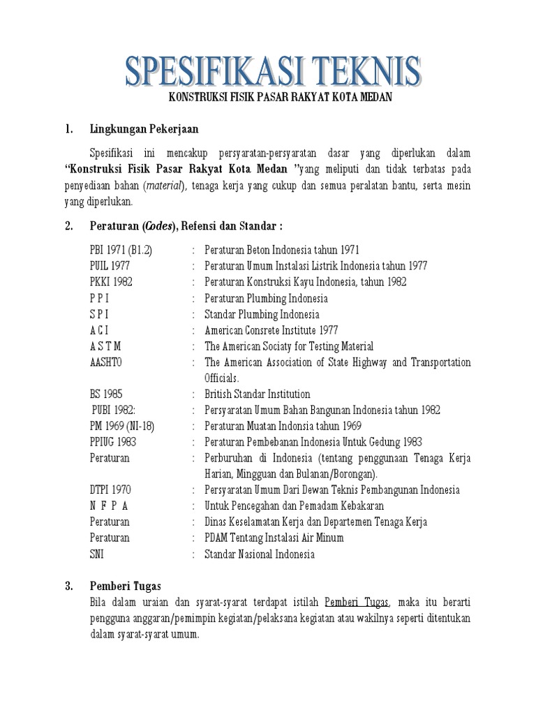 Rencana Kerja Dan Syarat | PDF | Griya & Taman | Teknologi & Rekayasa