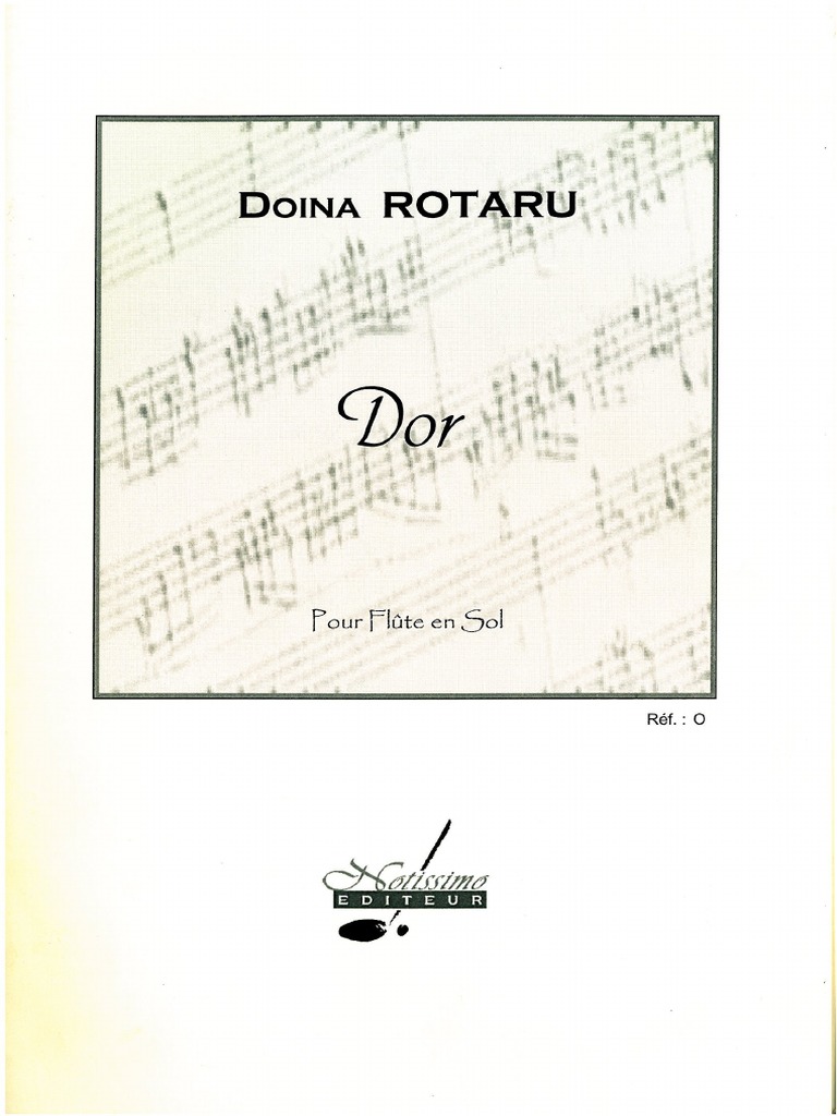 Rotaru, Doina - Dor (Alto Flute) | PDF