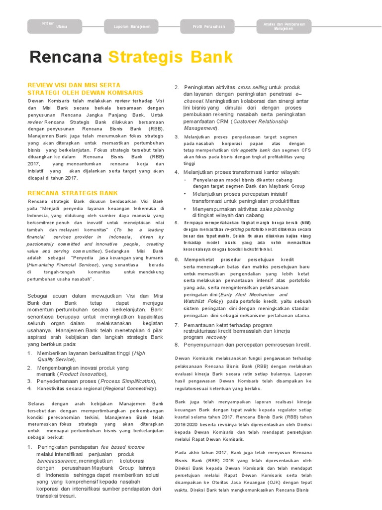44 Rencana Strategis Bank | PDF