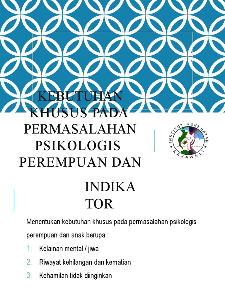 Kebutuhan Psikologis Askeb Rentan | PDF | Pengembangan Diri | Kesehatan Holistik