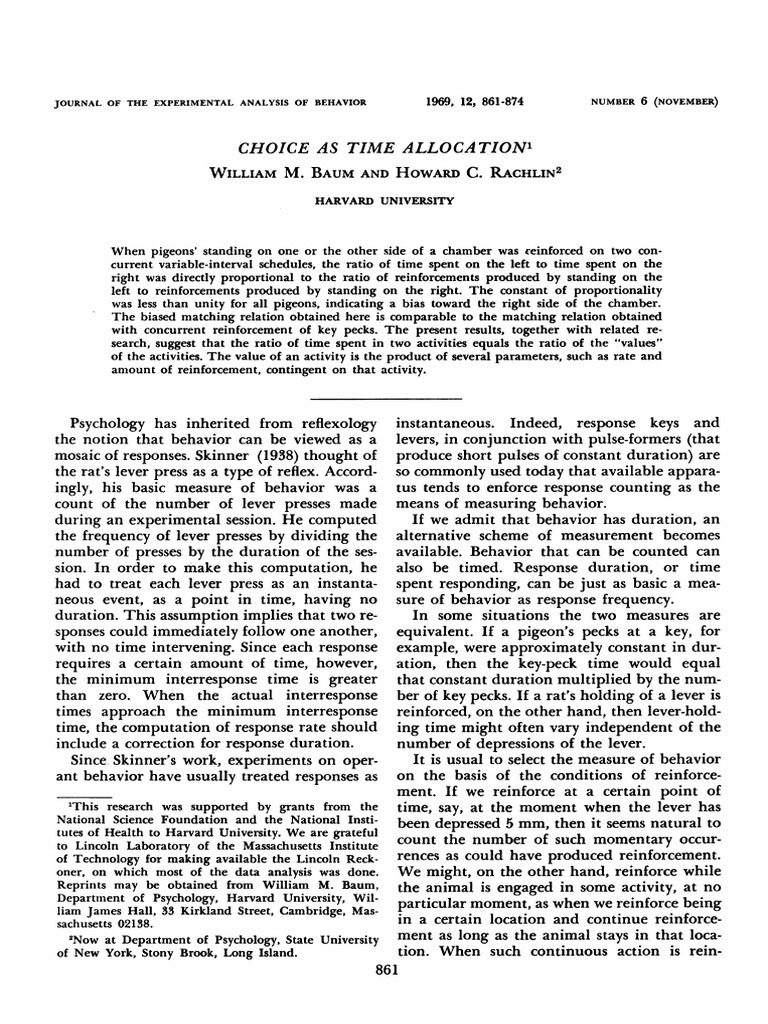 Baum 1 | PDF | Reinforcement | Behaviorism