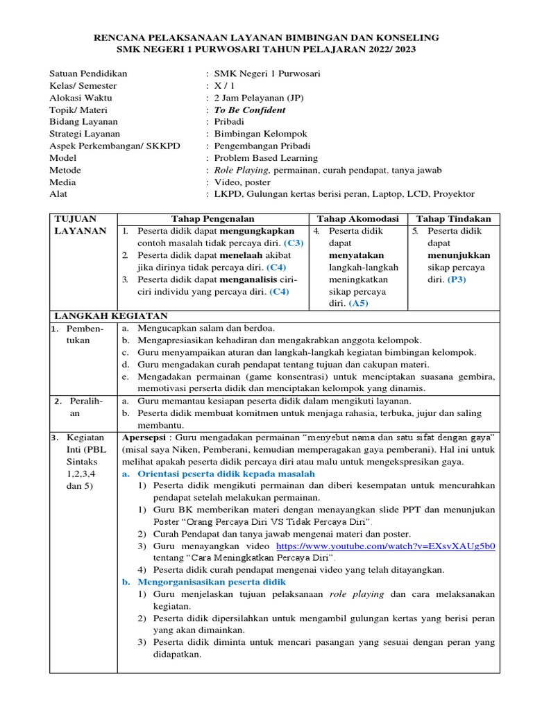 RPL Bimbingan Kelompok Lengkap | PDF | Sains & Matematika