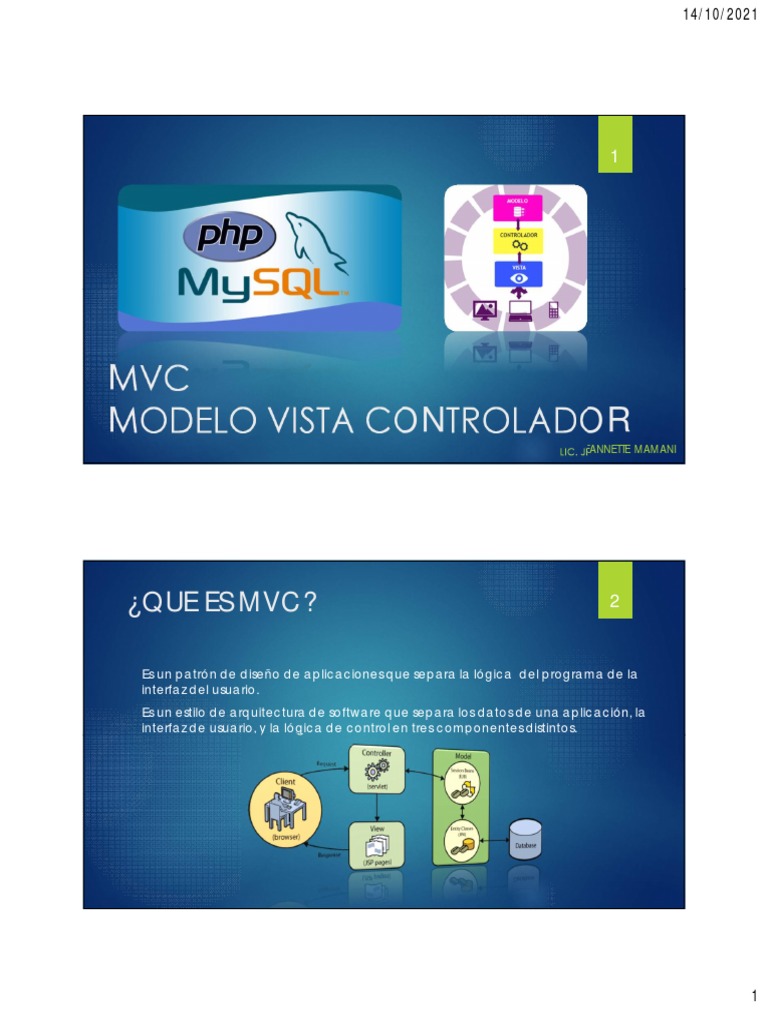 MVC PHP | PDF | Modelo – Vista – Controlador | Bases de datos
