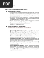 Models of Teaching For Enhancing Teacher Effectiveness | PDF ...