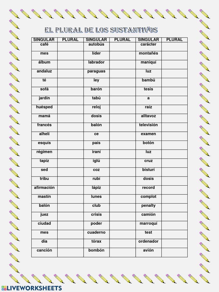 Plural de Los Sustantivos | PDF