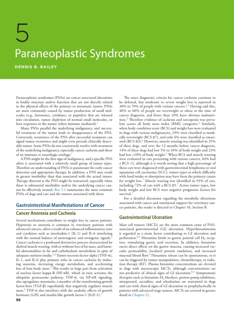 Understanding Paraneoplastic Syndromes | PDF | Platelet | Cancer