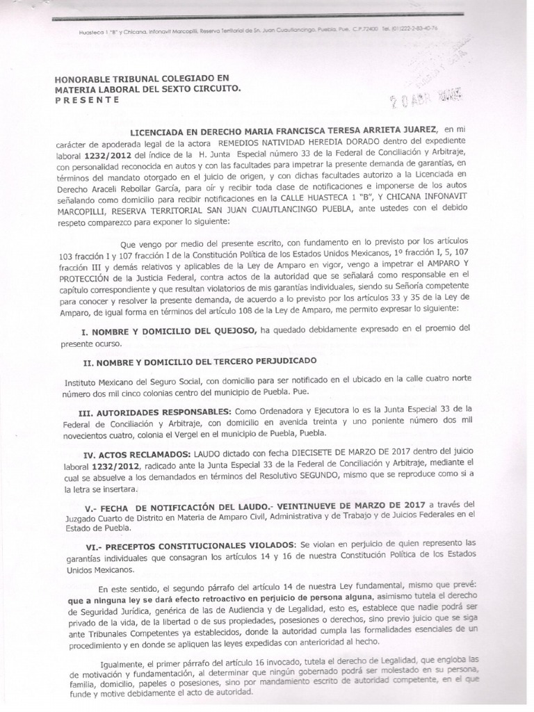 Amparo Escaneo 2 | PDF