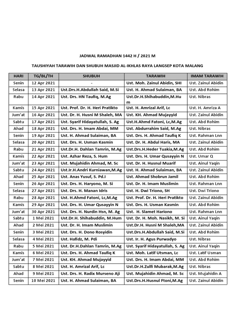 Ramadhan 1442 H | PDF | Sharia